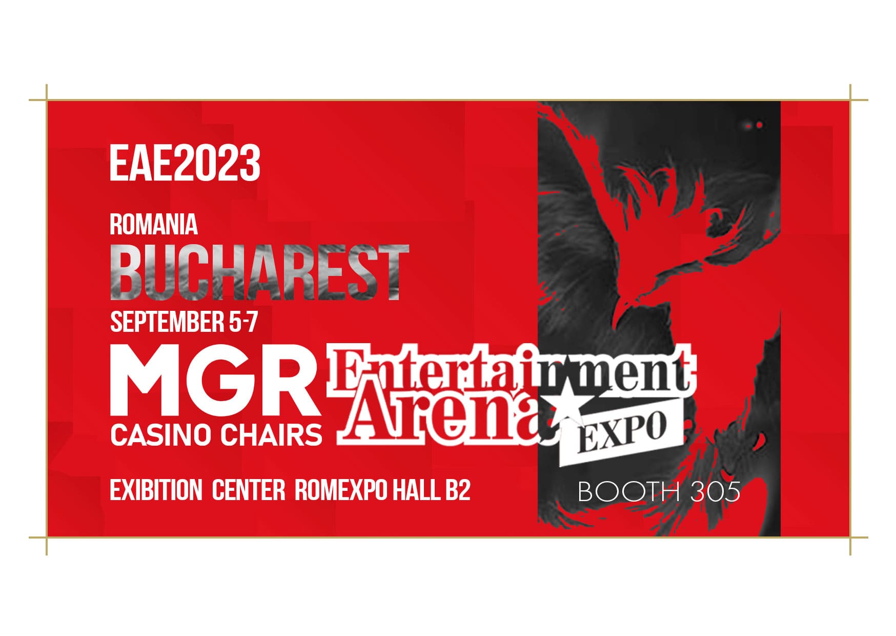 ENTERTAINMENT ARENA EXPO, Bucharest 2023 - MGR Casino Chairs